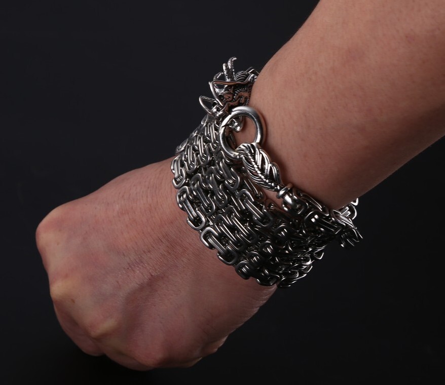 Titanium Steel Tap Whip Chain Bracelet Necklace Waist Chain Self ...