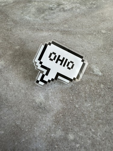 Ohio Plastic Lapel Pin - Ohio Comic Thought Bubble - Comic Style Ohio ...