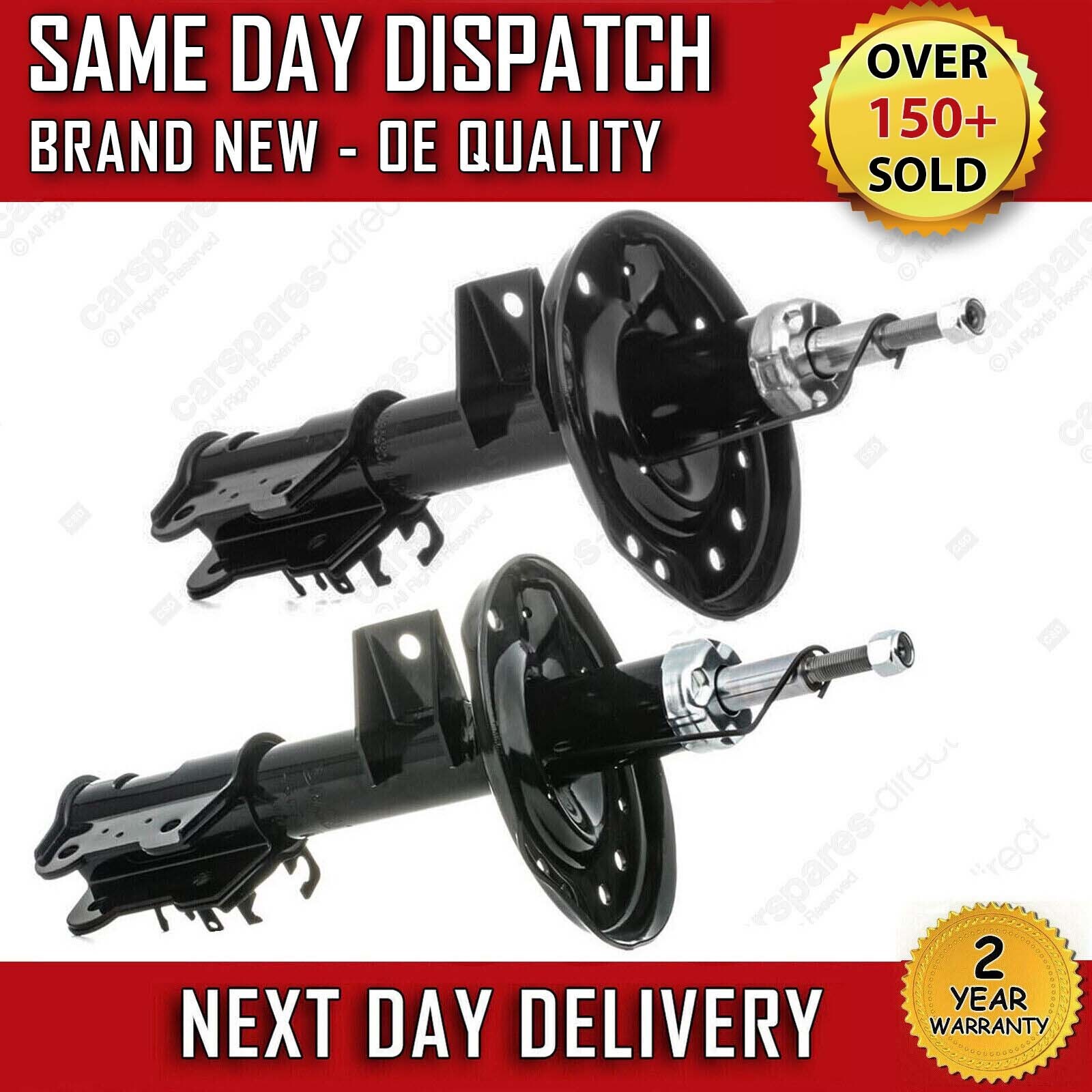 FIAT 500 FRONT SUSPENSION LEFT & RIGHT SHOCK ABSORBERS DAMPERS PAIR X2 ...