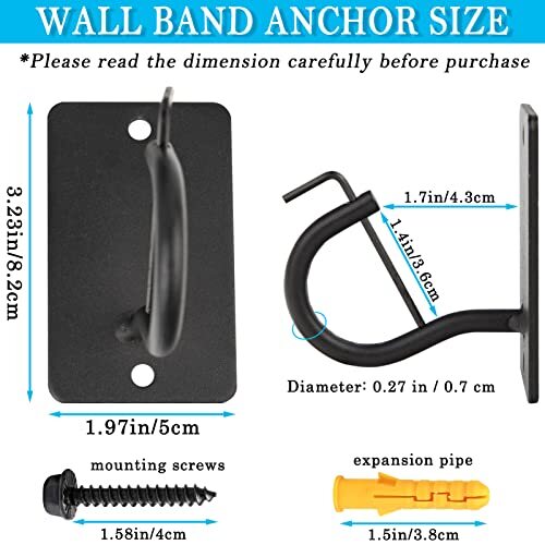 Resistance Band Wall Anchors Mount 5 Set with Lock Heavy Duty Rack | eBay