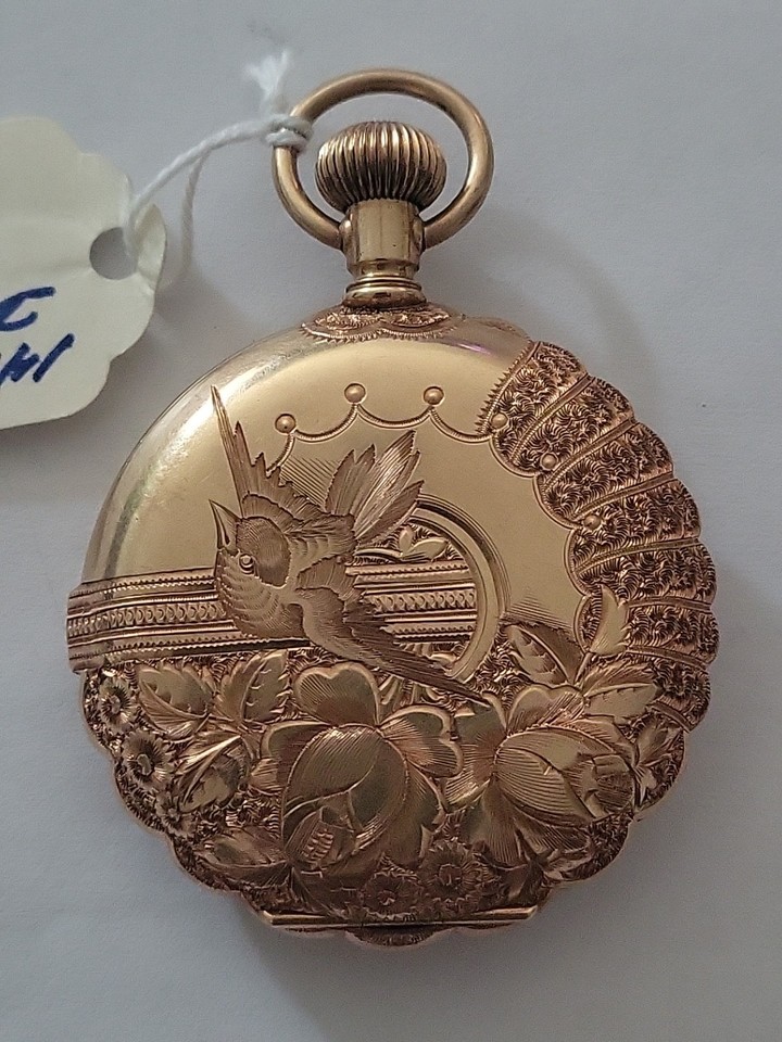 Solid 14K Gold Waltham Circa 1897 6S 15J Pocket Watch Double Hunter ...