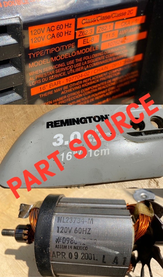 Remington EL-8 Electric Saw 11.5 Amp Motor - Power Buttons On/Off ...