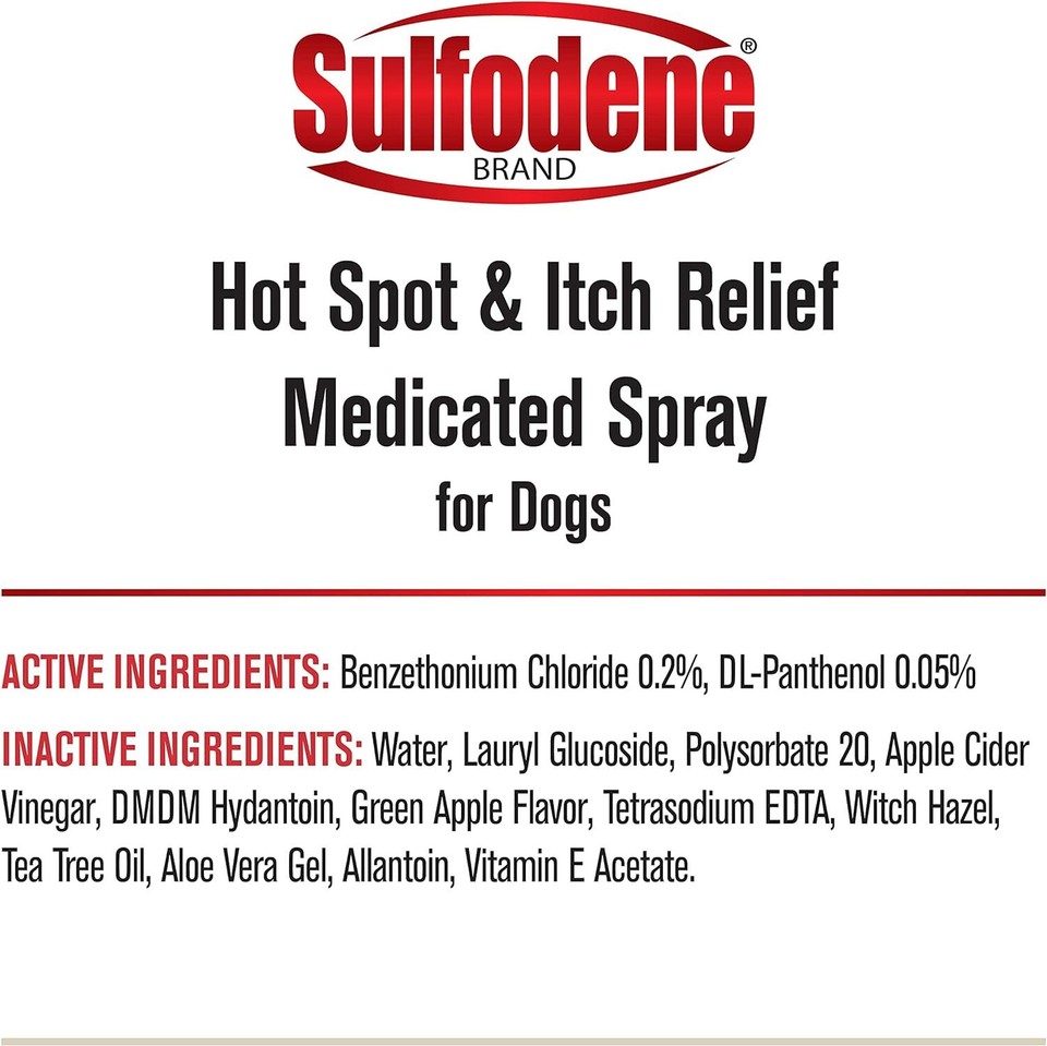Sulfodene Hot Spot & Itch Relief Medicated Spray for Dog 8oz ...