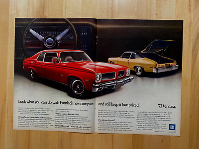 1973 Pontiac Ventura Print Ad Pontiac's New Compact Car | eBay