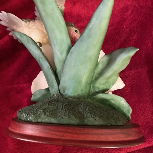 MONTEFIORI COLLECTION Hummingbird Figurine/Statue w Flower/ Beautiful ...