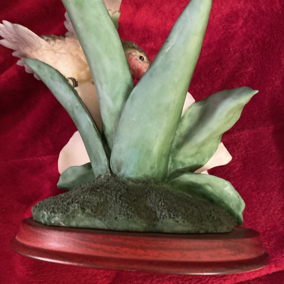 MONTEFIORI COLLECTION Hummingbird Figurine/Statue w Flower/ Beautiful ...