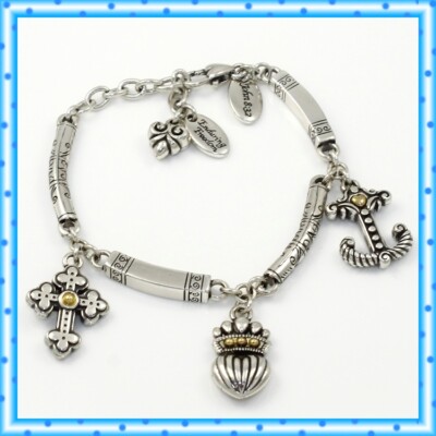 Brighton Cross Crown Anchor Retired Bracelet | eBay