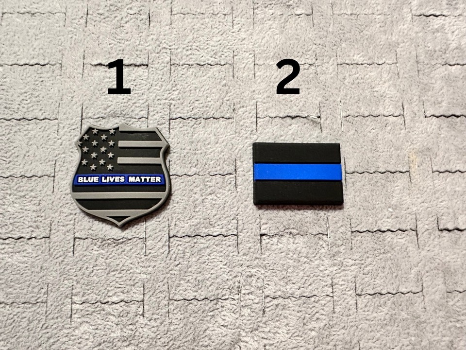 Law Enforcement Officer Police Blue Lives Matter Croc Compatible Shoe ...