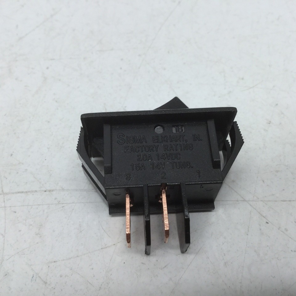 SIGMA Rocker RV ON / OFF Switch, 20A 14VDC, 15A 14V TUNG, Black, Snap ...