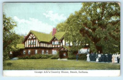 BROOK, Indiana IN ~ GEORGE ADE'S Country Home Tudor c1910s Postcard | eBay