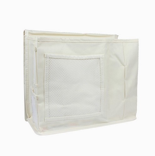 6 Pocket Bedside Storage Beige Storage Mattress Organizer Pouch Tote ...
