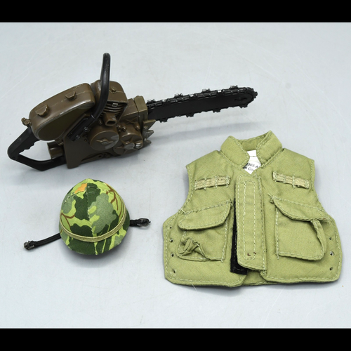 GI Joe Vietnam Combat Engineer Chainsaw Helmet Flak Jacket Lot Vintage ...