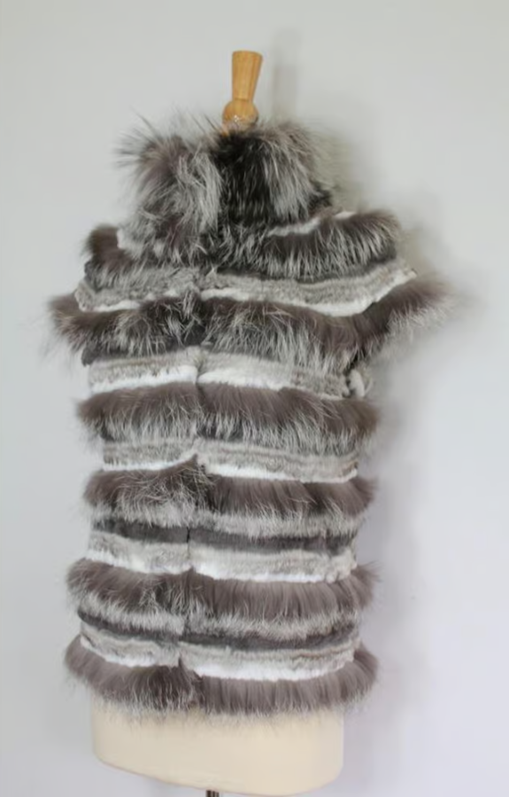 $1695 NEW TORY BURCH RABBIT FOX FUR VEST JACKET FALL WINTER XS! | eBay