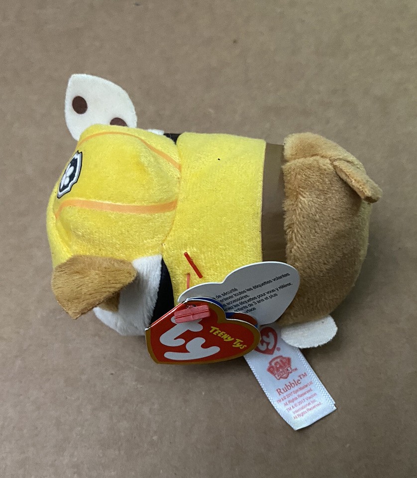 Ty Teeny Tys Paw Patrol Rubble Dog Nickelodeon Plush Stuffed Animal Toy ...