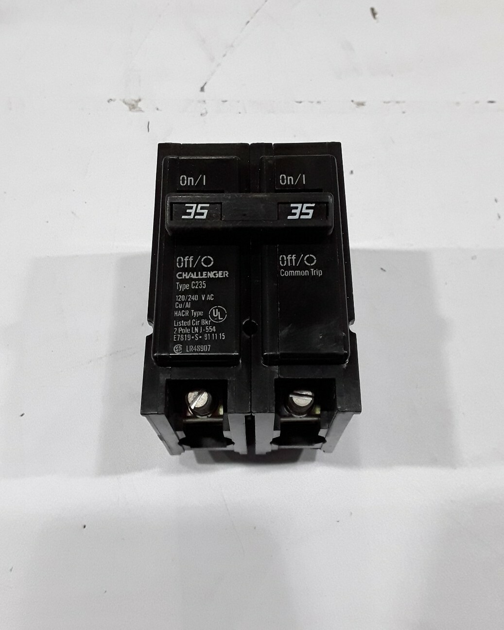 C235 Challenger Type C 2 Pole 35A 120/240VAC Plug-on Circuit Breaker ...