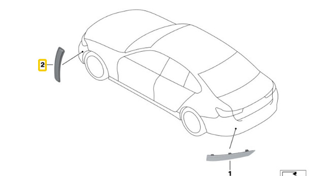 Genuine BMW M3 G20 330i 330iX M340i Side marker reflector Left ...