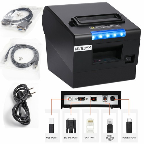MUNBYN 3 1/8'' Thermal Receipt POS Printer High Speed Printing with ...