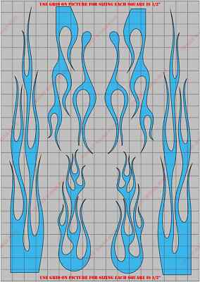 FLA1057P Flames RC Body Vinyl Paint Mask/ Stencil Kit | eBay