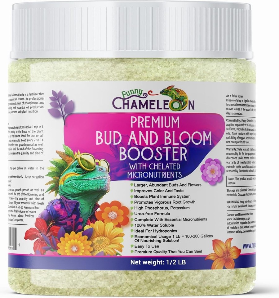 0-50-30 Bloom Booster Fertilizer Water Soluble Flower Food Soil Hydro ...