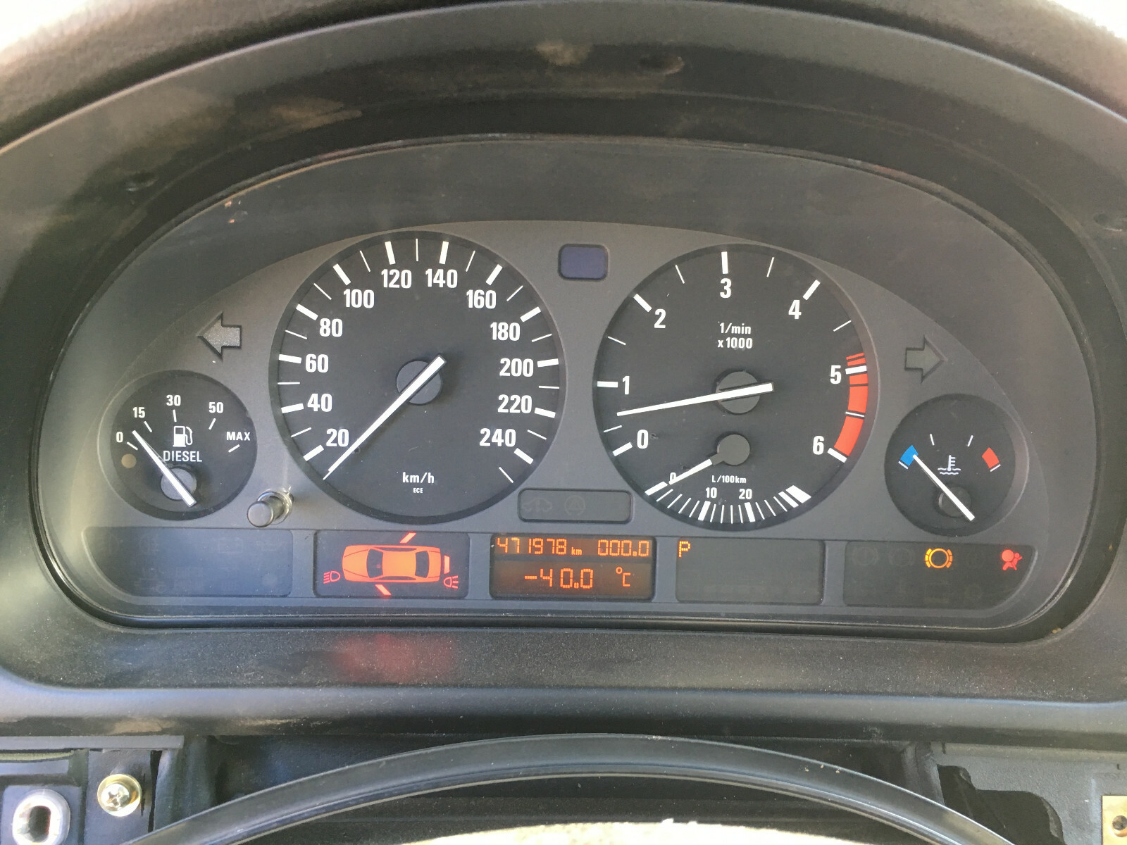BMW E39 525tds 105kw OEM Dashboard Instrument Cluster / Speedometer ...