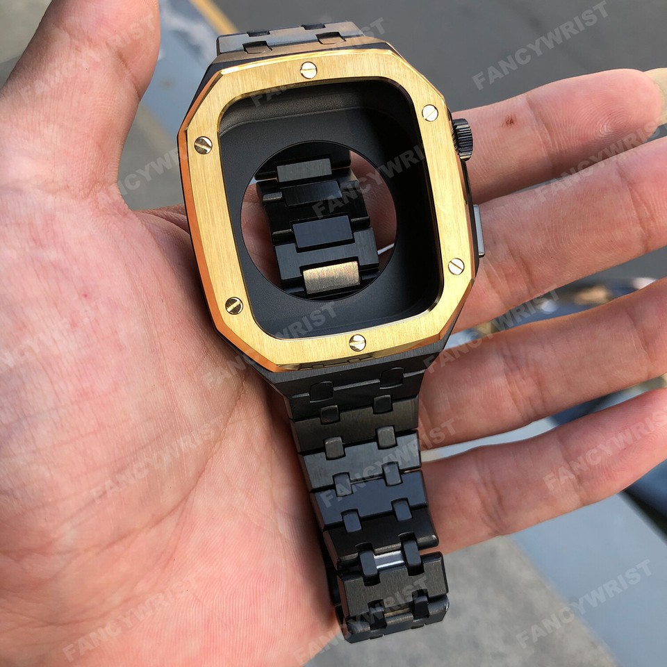 AP Steel Mod Kit Case + Metal Band Strap For Apple Watch 10 9 8 6 SE3 ...