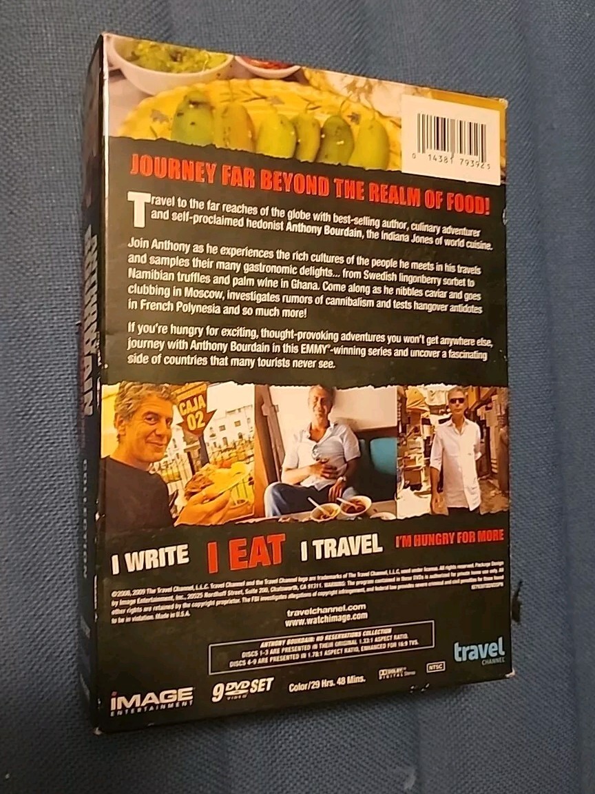 Anthony Bourdain: No Reservations Collection (DVD, 2012, 9-Disc Set ...