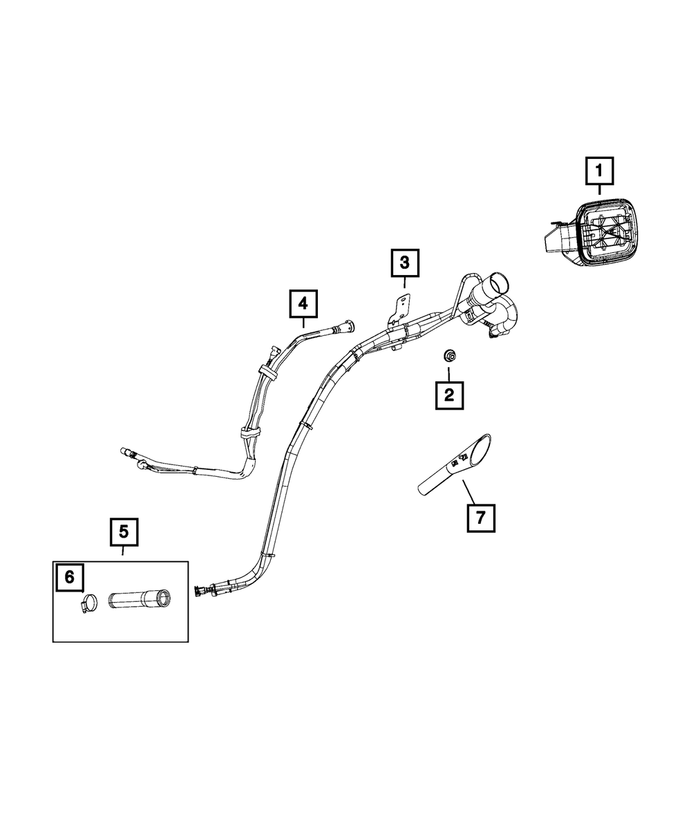 Genuine Mopar Fuel Filler Hose 4578882AC | eBay