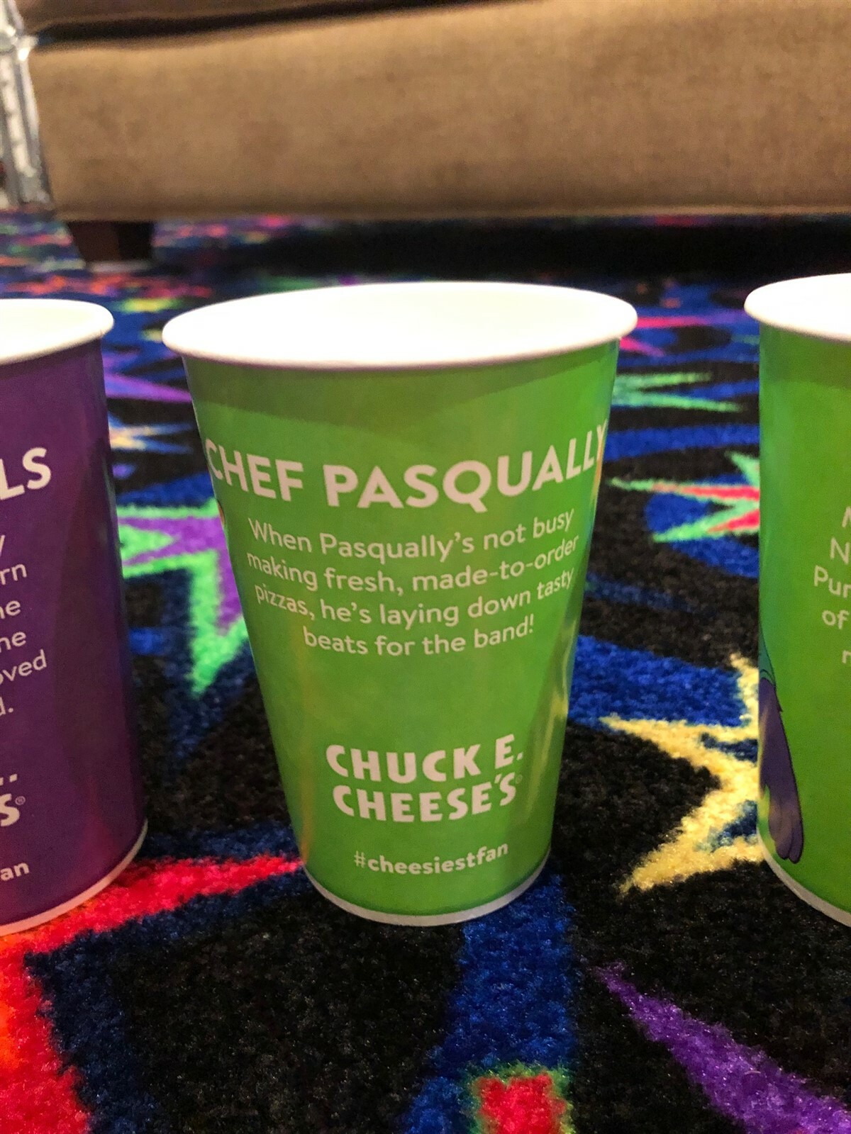 Chuck E. Cheese's Restaurant Character Cup Collection x 5 NEW ...