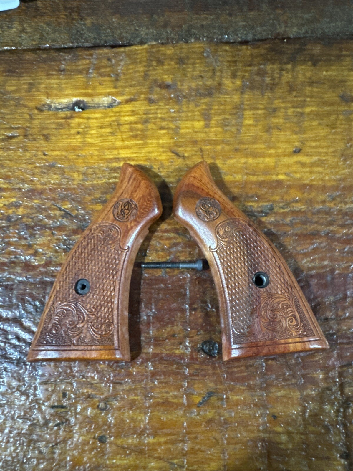 Altamont Rose Wood Magna Style Grips For Smith & Wesson K Frame Sq Butt ...