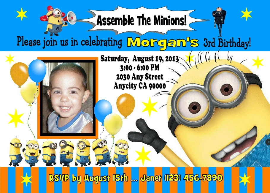 Minion Birthday Card Printable