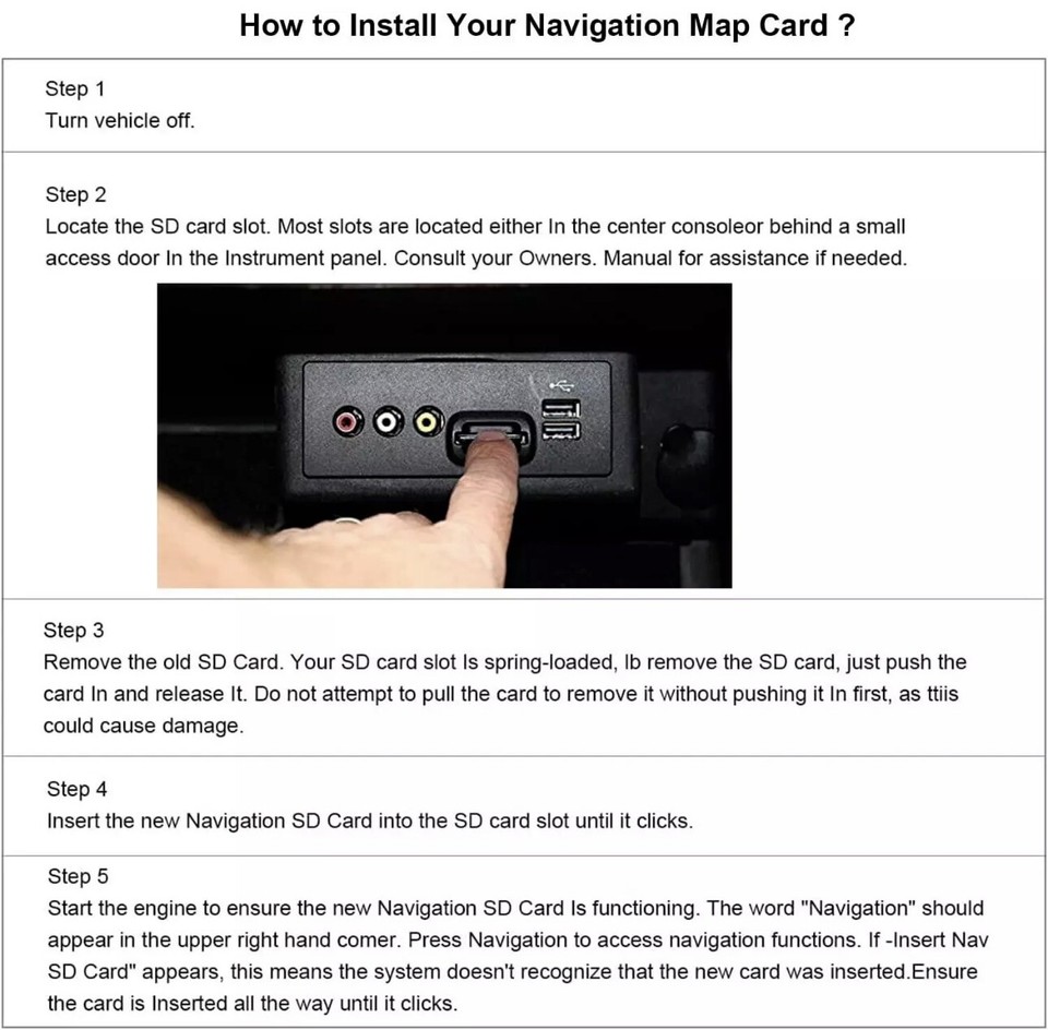 Ford ESCAPE NEW A15 Sync2 SD Card Navigation 2024 US/CAN GPS Map Update ...