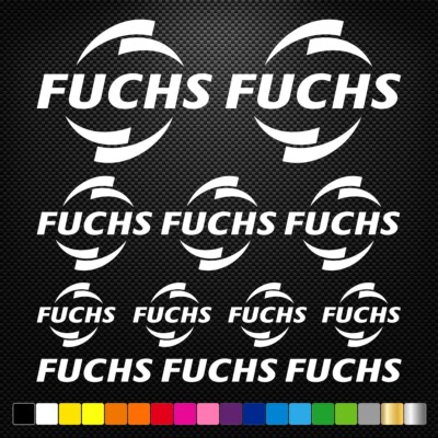 Fuchs - 12 Decals Stickers Sponsors Car Bike Motorcycle Motocross MX ...