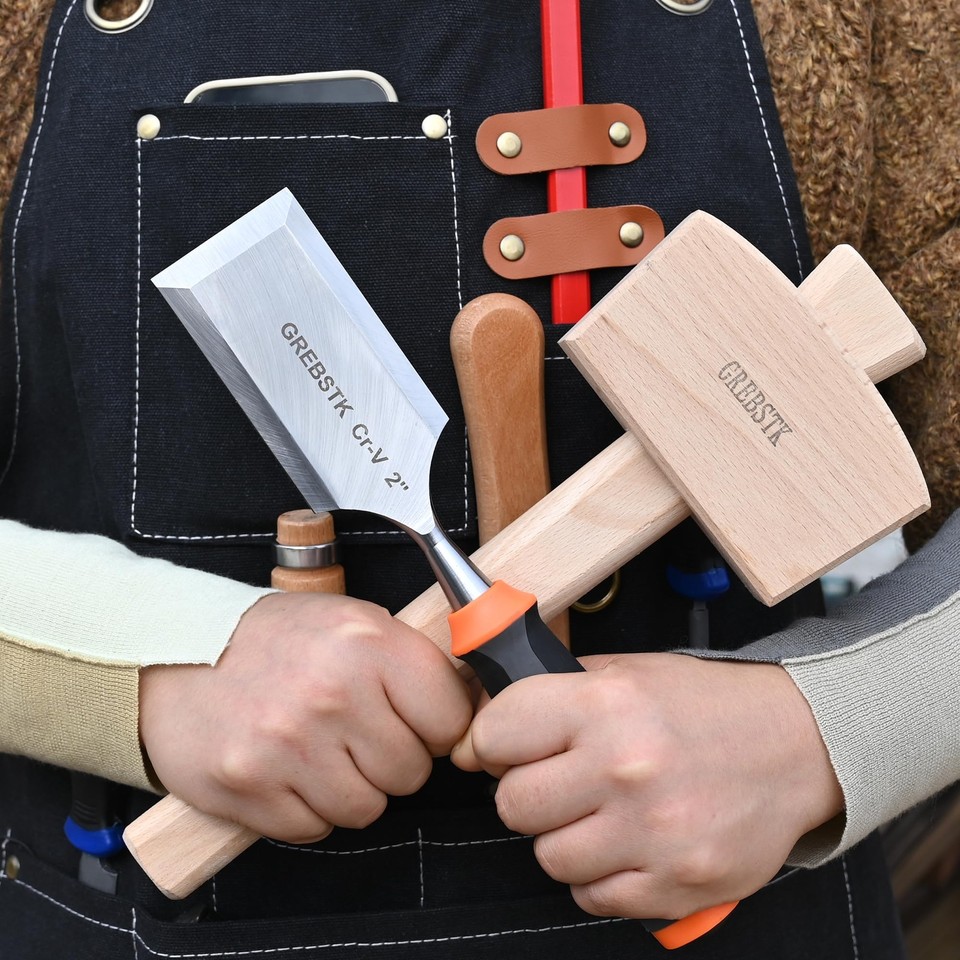 Wooden Mallet Manual Ice Hammer Mallet Beech Solid Carpenter ...