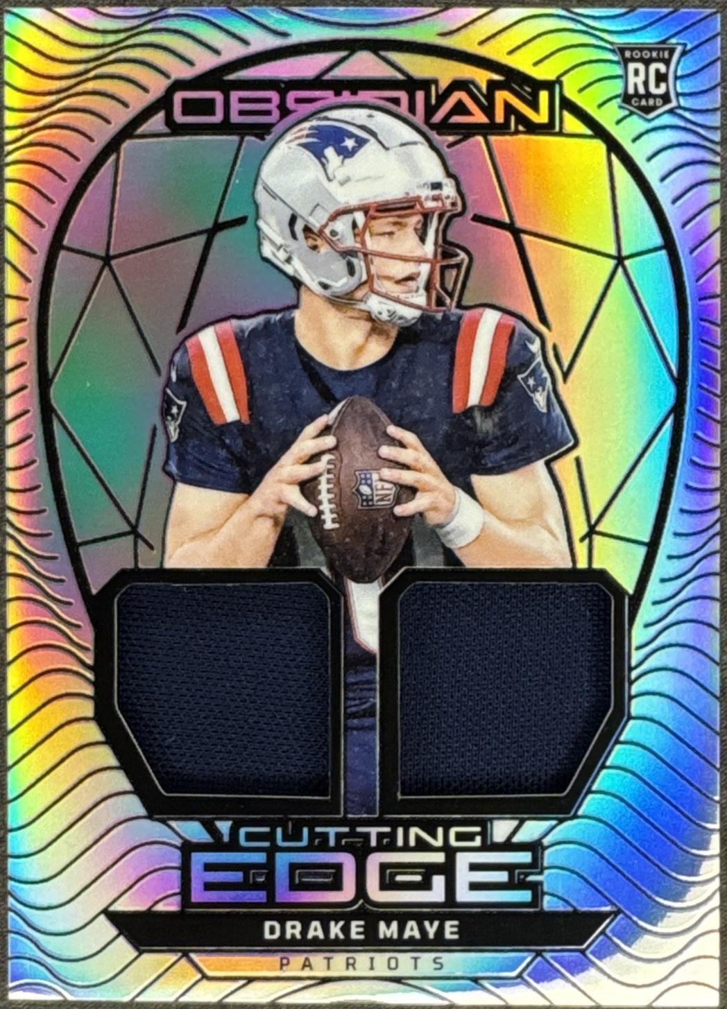 2024 Panini Obsidian - Cutting Edge Materials Drake Maye #CEM-DME Silver /99 (MEM, RC) for sale ...