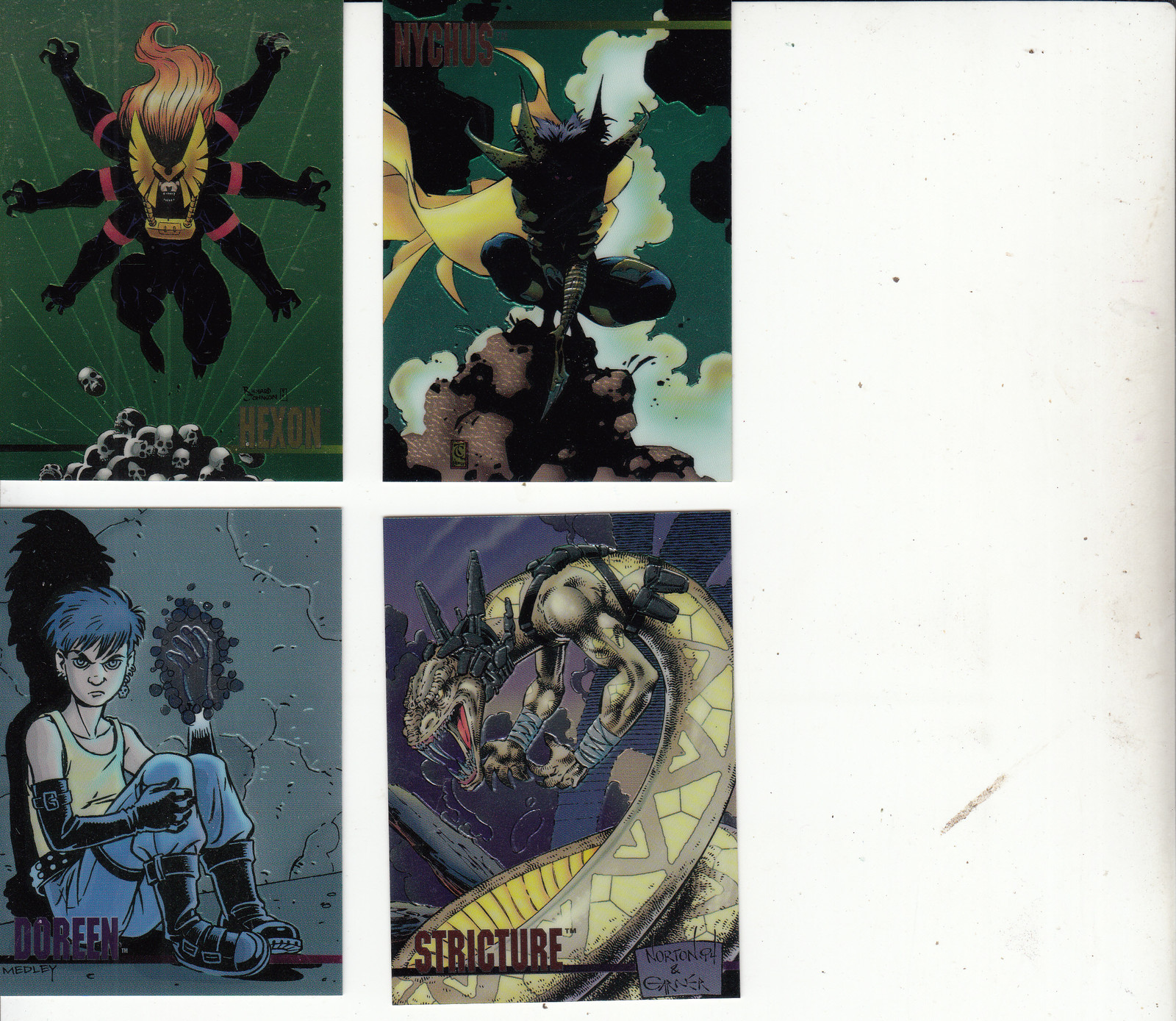 Wildstorm Set 1-Wildstorm Productions 1994-Chromium 4 Cards77,79,80,81 ...