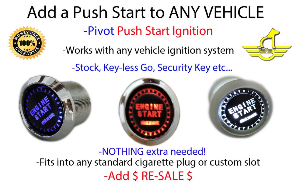 Toyota LED Push Start Switch Button TRD GT Engine Ignition Free USA ...