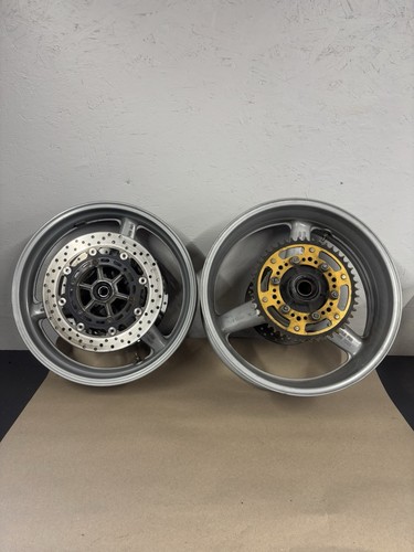 02-03 YAMAHA YZF R1 FRONT REAR WHEEL RIMS STRAIGHT Rotors OEM #0226 | eBay