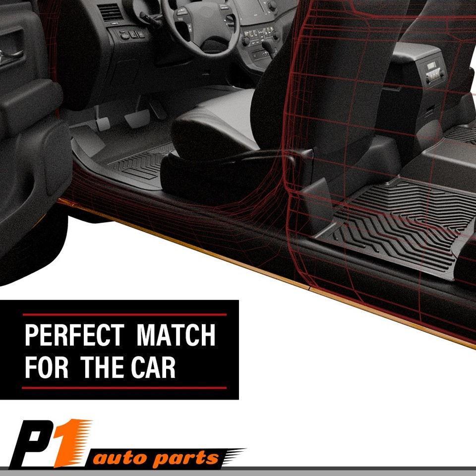 TPE Floor Mats 3PCS Fits Toyota Tundra Double Cab / CrewMax All-Weather ...