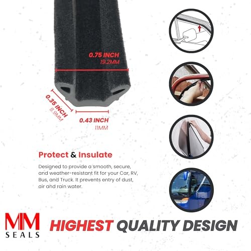 B004-25F Flexible Flocked Rubber Glass Run Channel for Universal RV 25 ...