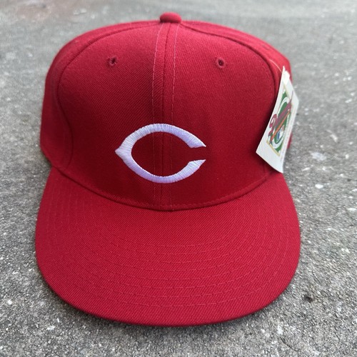 Vintage Cincinnati Reds New Era Fitted Hat Cap 7 5/8 Deadstock 90s MLB ...