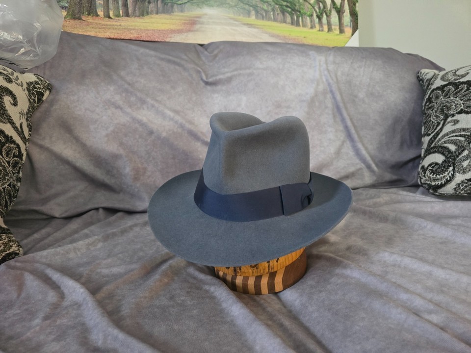 Fedora Size 7-1/4” Indiana Jones Raiders Style Rabbit Fur Felt Busted ...