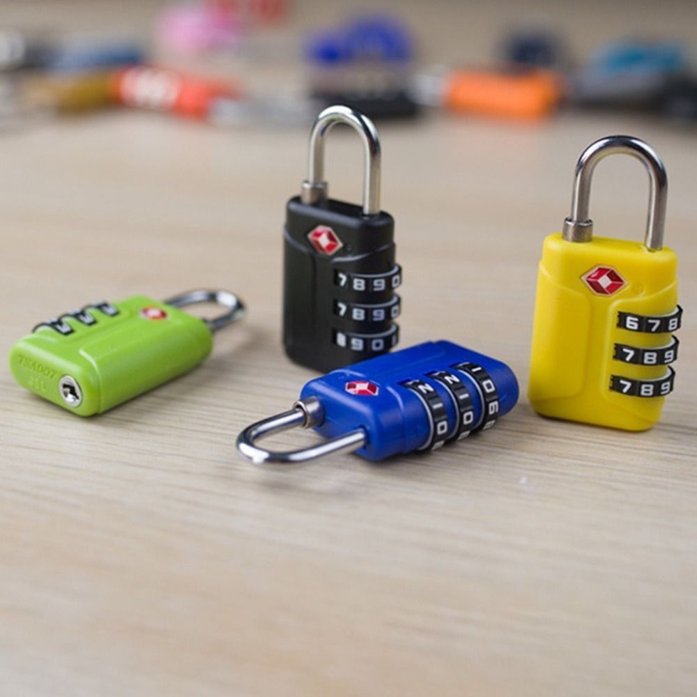 TSA 3 Digit Combination Lock Padlock Suitcase Luggage Coded Lock Travel ...
