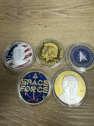 Lot Of 5 Donald Trump & Space Force Tokens / Coins Make America Great ...
