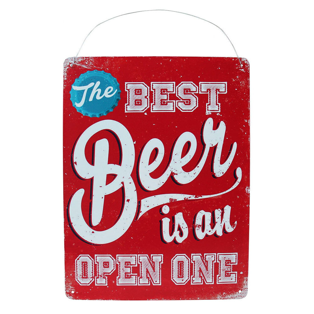 Country Tin Sign Vintage Look Wall Art The Best Beer Plaque | eBay