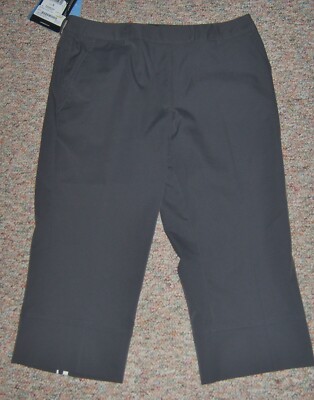 ADIDAS Graphite Gray Cool Max Pro-Dry Plus Crop Capris Pants Size 6 NWT ...