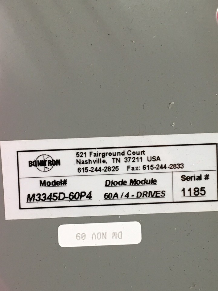 BONITRON M3345D-60P4 DIODE SHARING MODULE | eBay