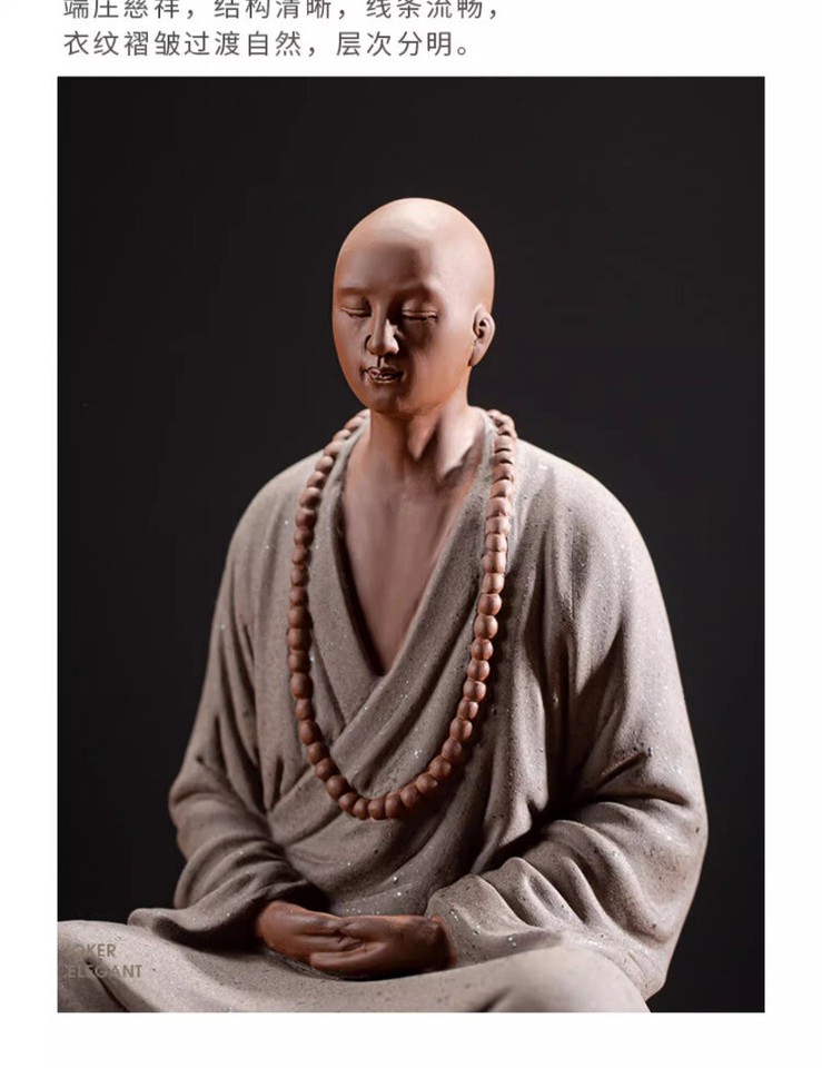 Chinese Zen Purple Sand Monk Decoration Buddha Decorative Crafts ...