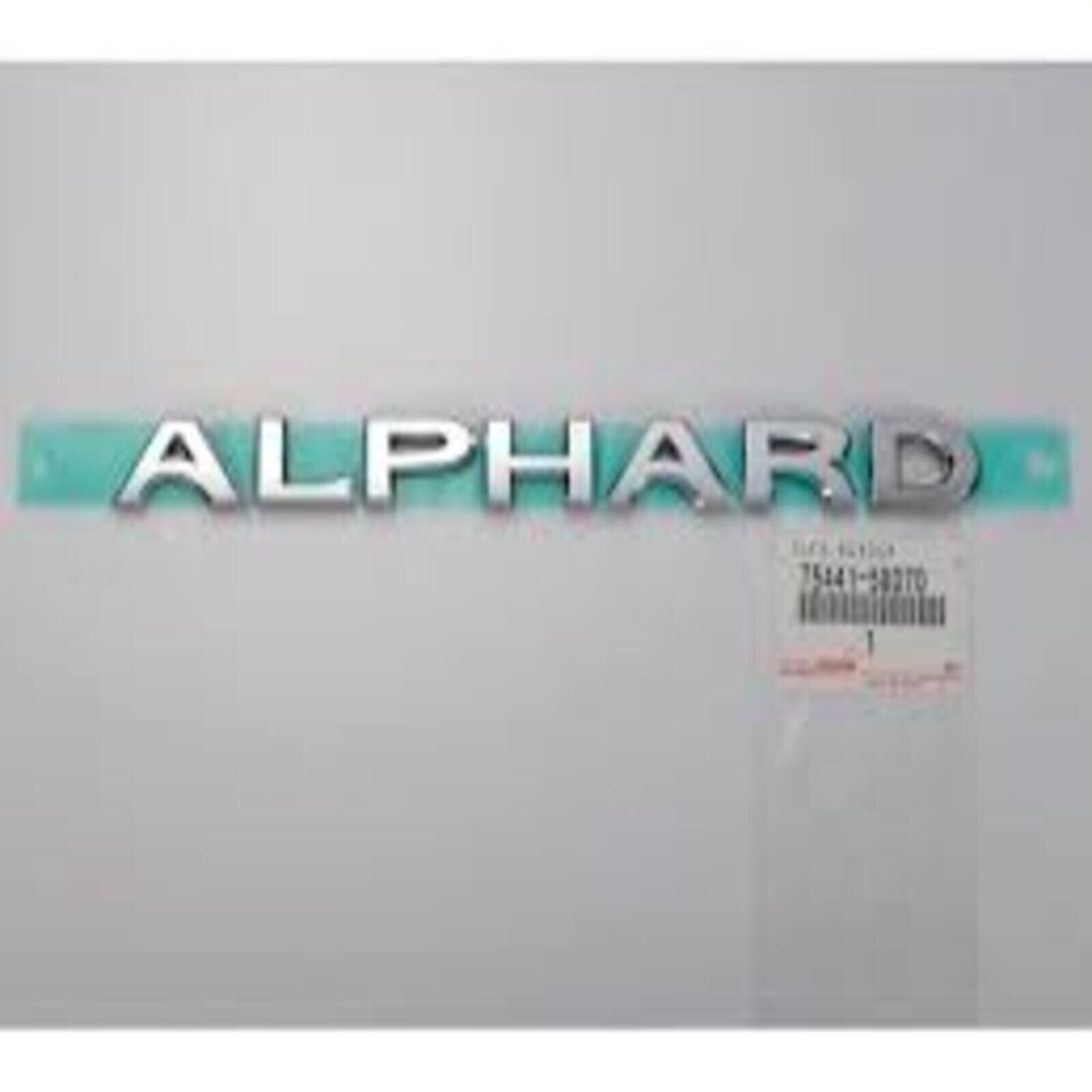 TOYOTA Genuine ALPHARD 30W 35W Rear Back Door Logo Emblem Plate JDM ...