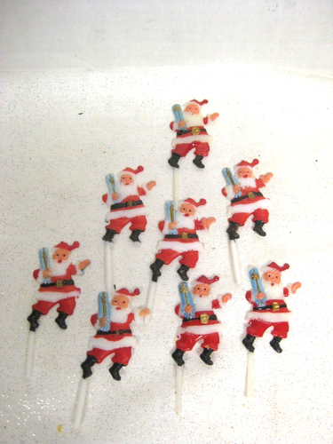 Vintage Santa Claus Cake Picks Qty 8 ( 1196) | eBay