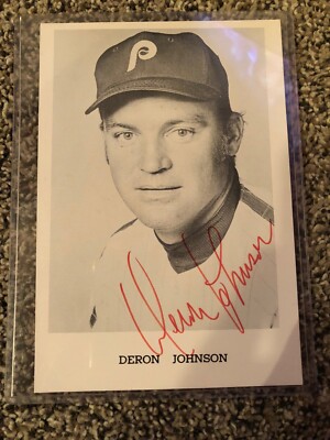 Deron Johnson Autographed Signed 5x7 Photo Rare Decd 1992 Phillies | eBay